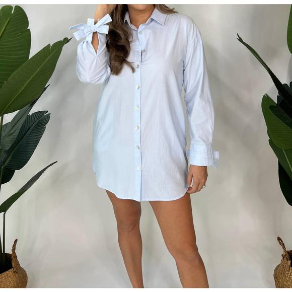 STITCHDROP | Tops | New Stitchdrop Florida Button Up Top In Sky Blue ...